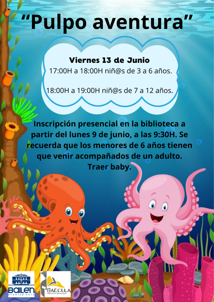 Pulpo Aventura, el nuevo taller infantil en la Biblioteca Municipal de ...